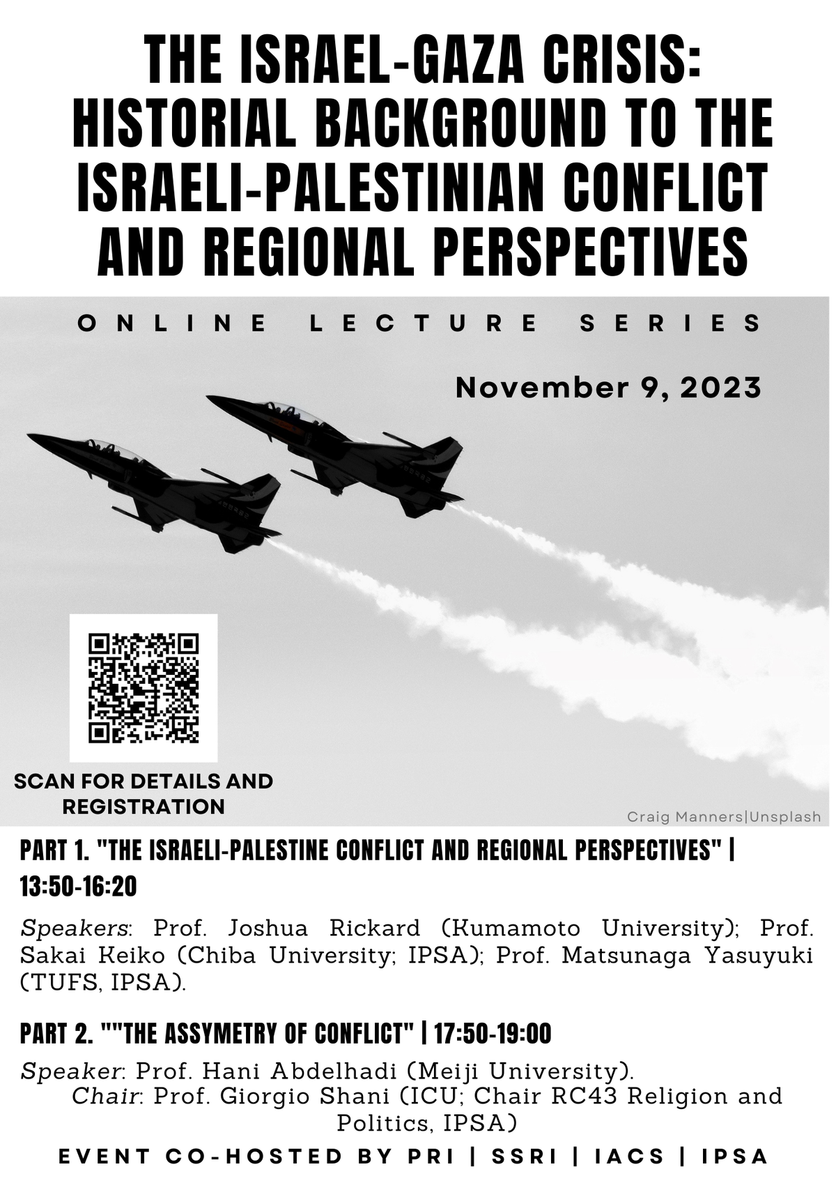 [平和研究所] Open Lecture Series on "The Israel-Gaza crisis: Historial ...